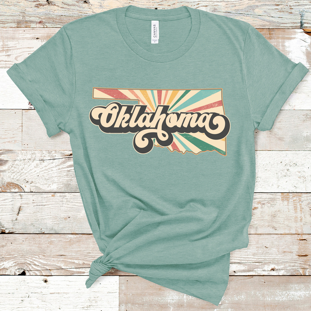 Oklahoma Retro State Design Direct to Film Transfer - 10 to 14 Day Shi ...