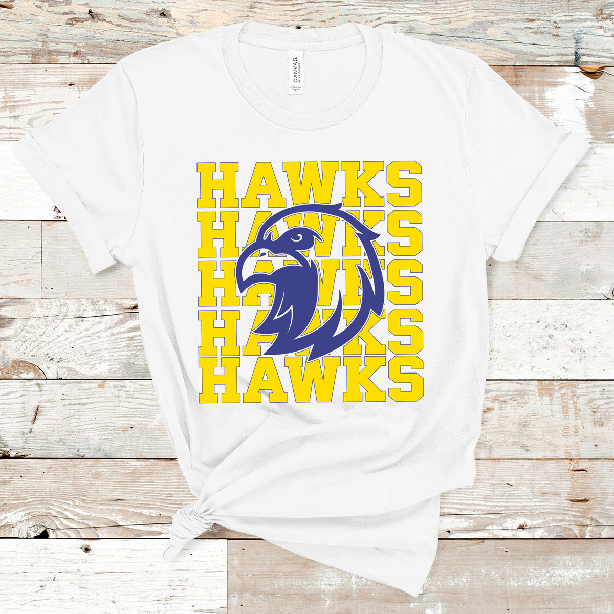 Hawks Mascot Yellow and Royal Adult Size Direct to Film Transfer - 10 ...